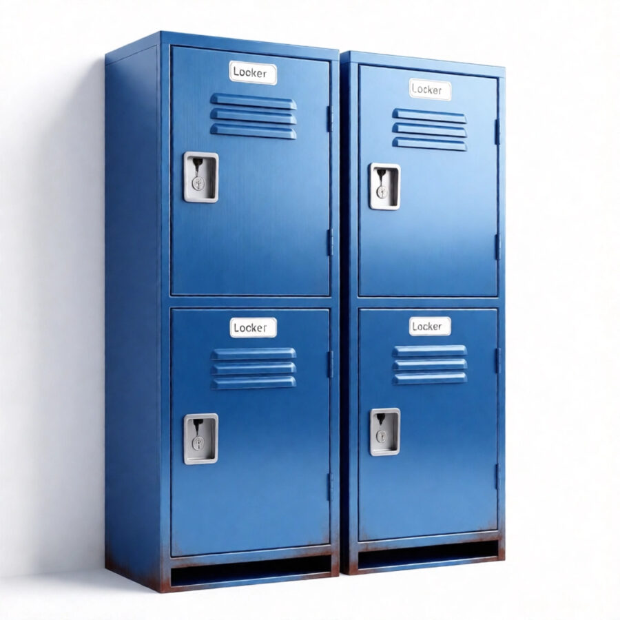 Four-Door Steel Locker Unit – Secure Lockable Cabinet | Popular Office ...