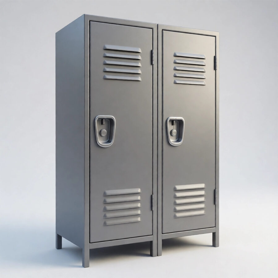 Two-Door Steel Locker Unit – Secure Lockable Cabinet | Popular Office ...